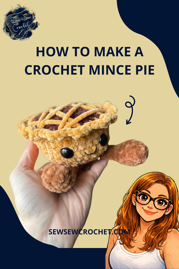 Mince Pie Crochet Pattern – Cute Plushie PDF, Beginner Friendly ...